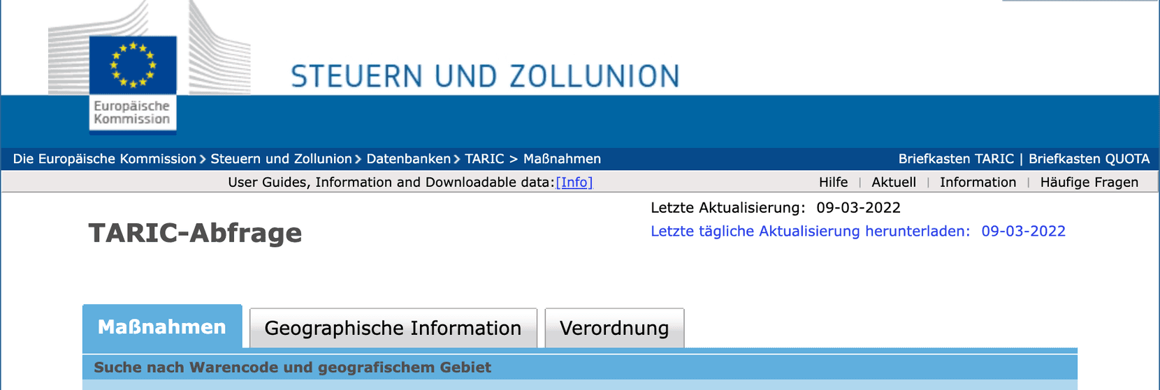 TARIC: Leitfaden für den E-Commerce